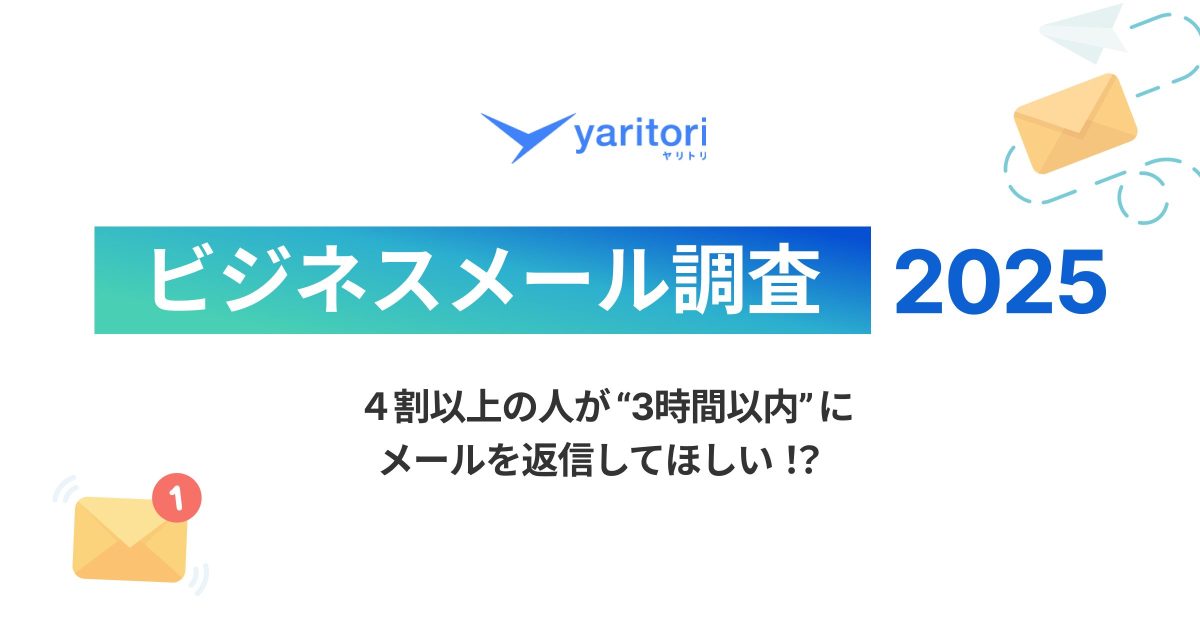 ビジネスメール調査2025 | メール共有・問い合わせ管理システムyaritori（ヤリトリ）